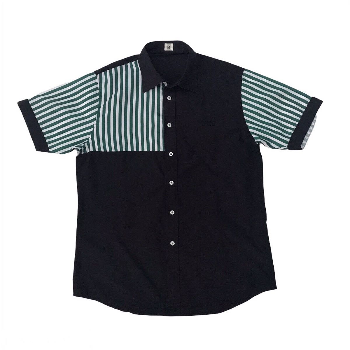 Free Style × Japanese Brand Shirokiya Block Color Stripes Button Up ...