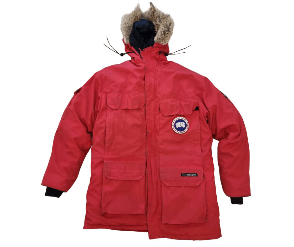 Canada Goose Parka Canada Goose Red Nylon Satin Down Jacket | Grailed