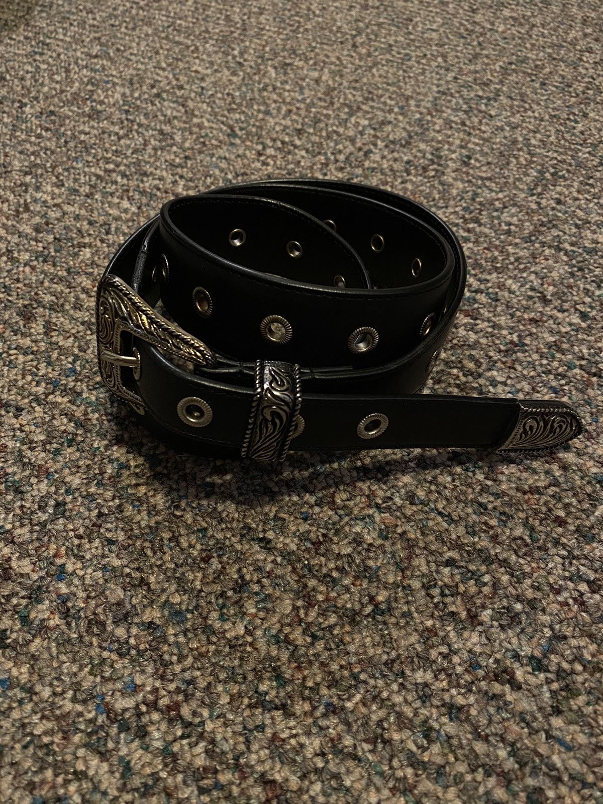 Saint Laurent Paris SS14 Runway Serrated Hole Western Belt Sample | Grailed