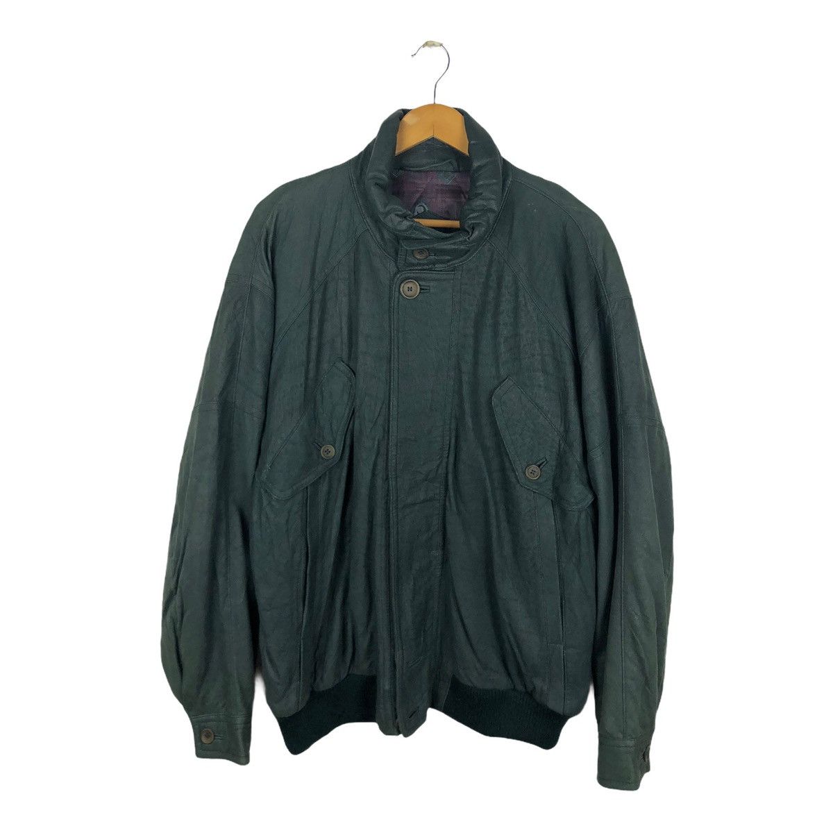 German × Leather Jacket × Vintage Vintage Christ Leather Jacket Made in ...