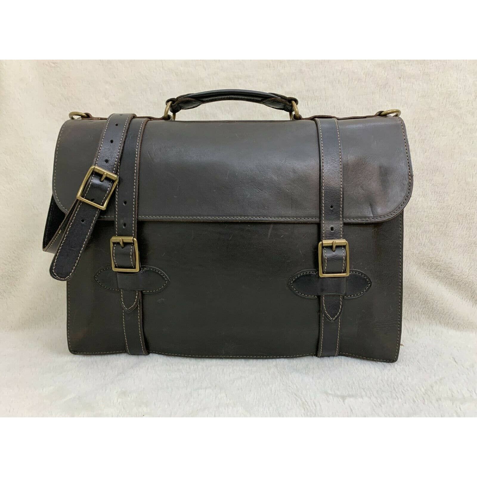 RRL Ralph Lauren Double RL Office Briefcase Bag Corbin Messenger Work ...