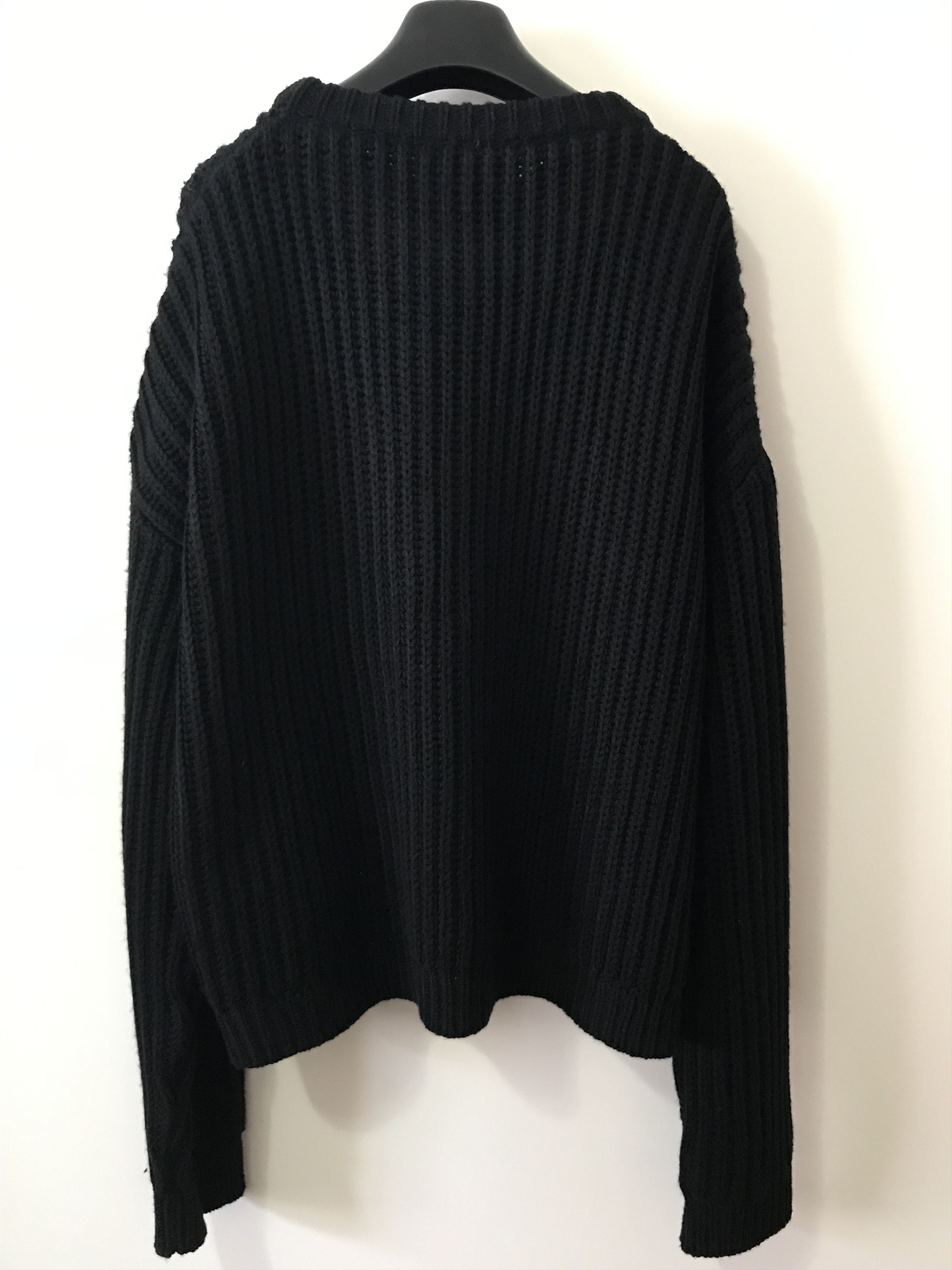 Raf Simons Cropped / Loose Fit Distressed JAWS Sweater - SS19 | Grailed