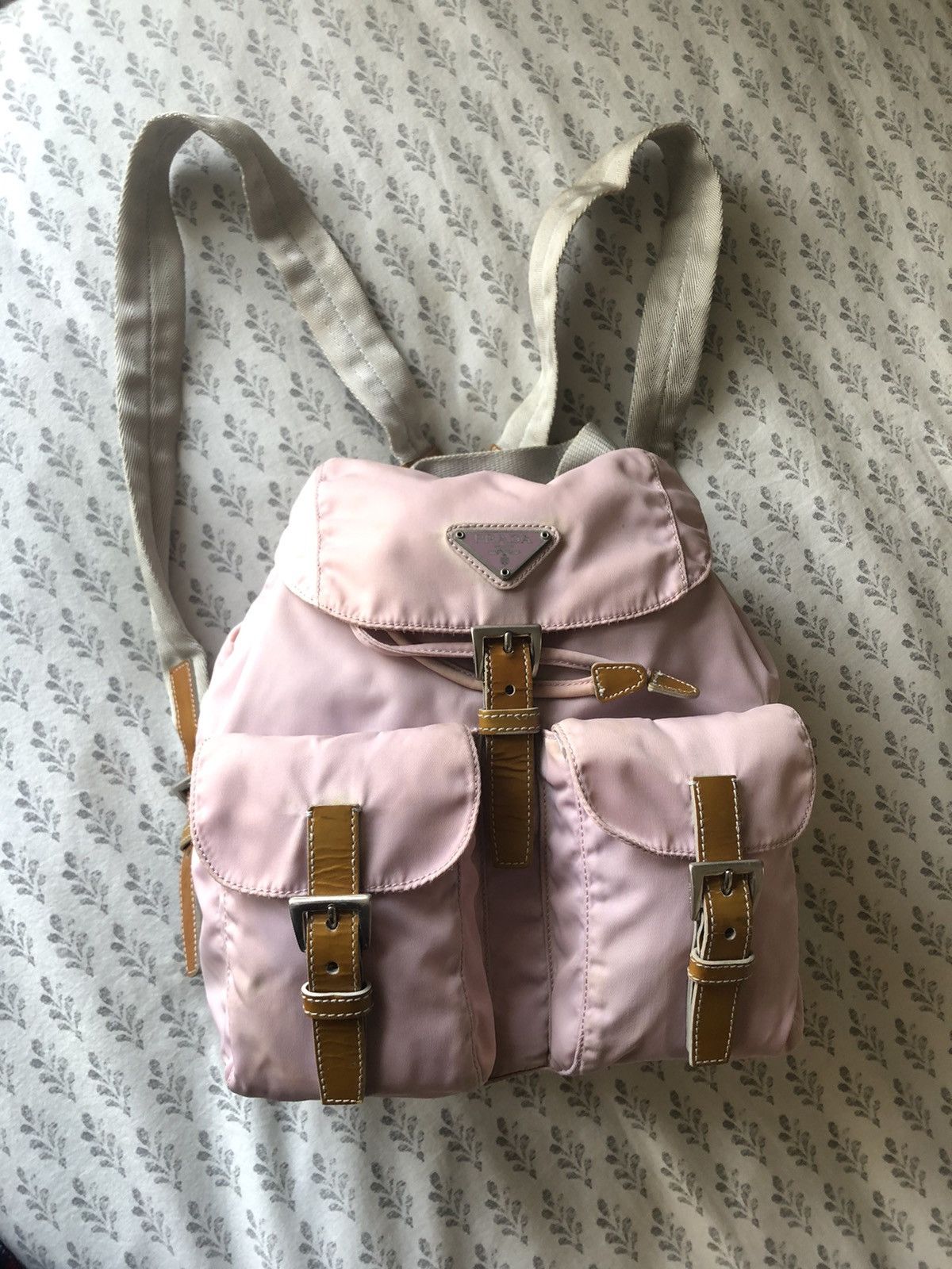 Prada Prada Pink Vela Backpack Full Size | Grailed