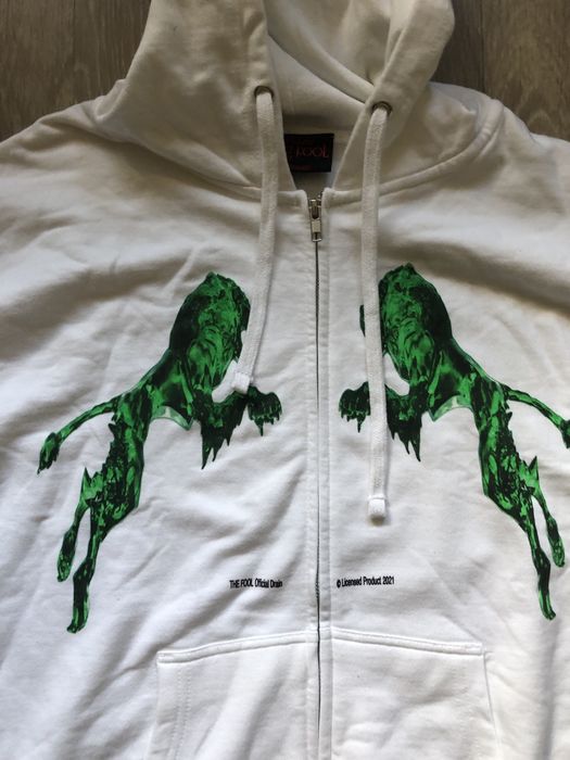 Drain Gang Bladee The Fool Green Lion Hoodie | Grailed