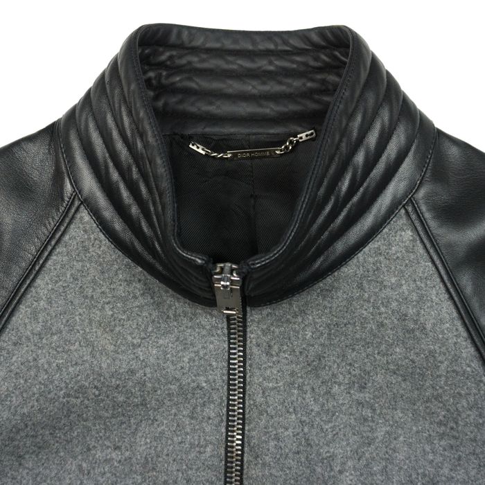 Dior Dior Homme AW04 "VOTC" Leather & Wool Bomber Jacket | Grailed
