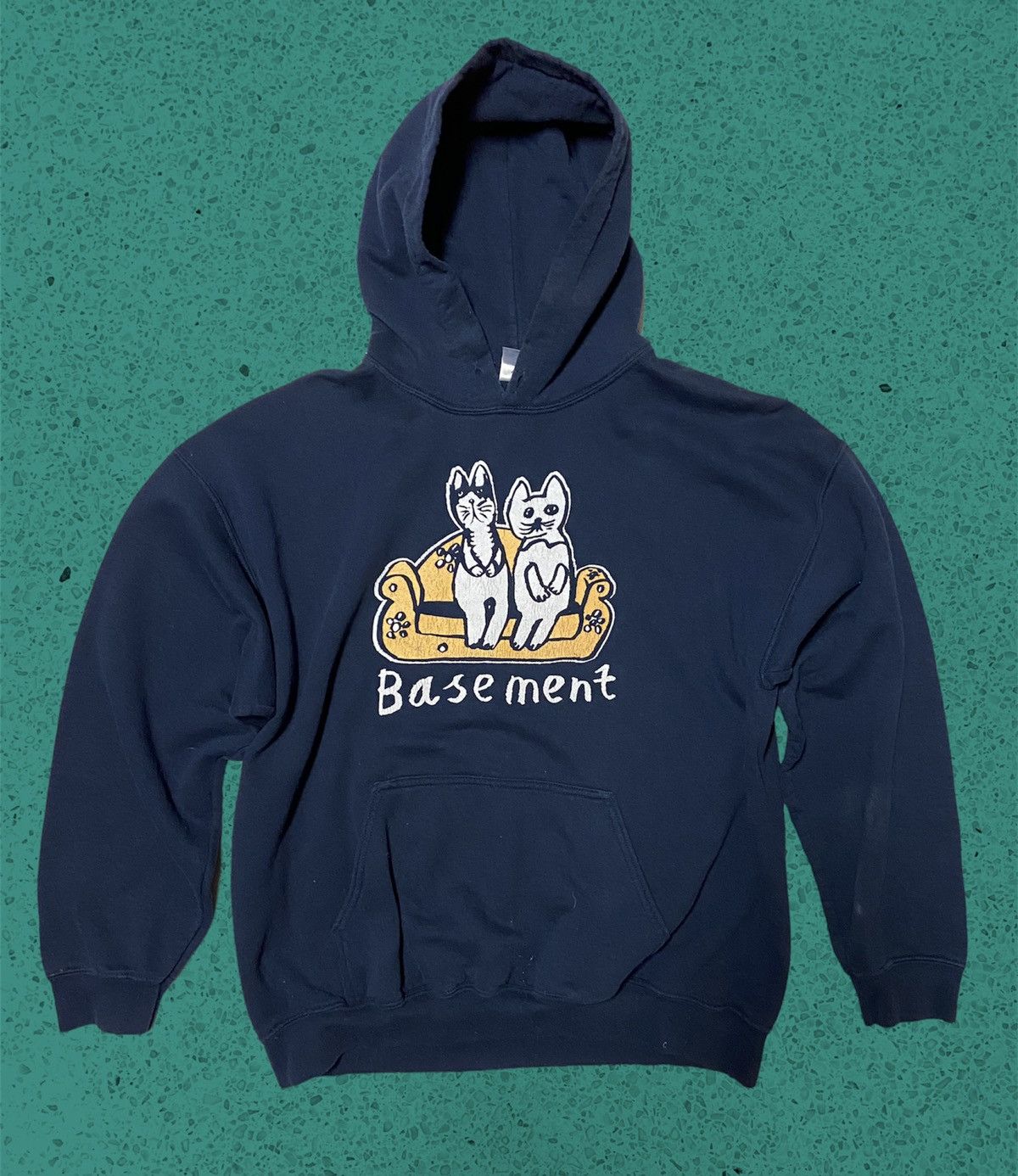 The Basement Basement Cats on the couch rare old hoodie L | Grailed