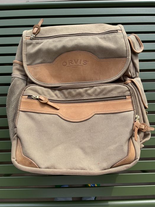 Orvis Orvis Battenkill Canvas Leather Laptop Case Backpack | Grailed