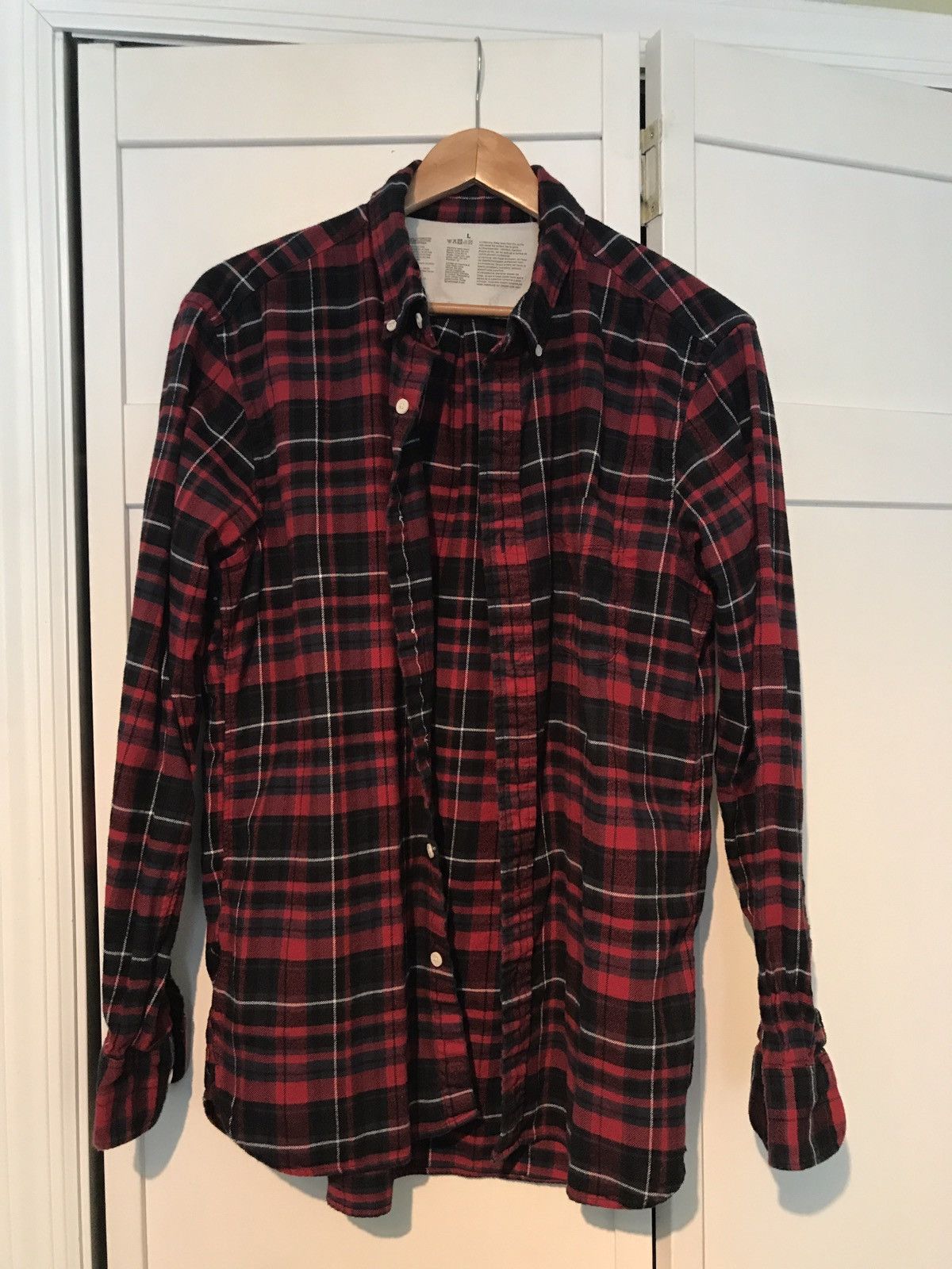 Muji Muji Red Plaid Flannel Button Up | Grailed