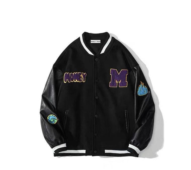 Japanese Brand New Stylish Cool Money Bomber Jacket Varsity Jacket ...