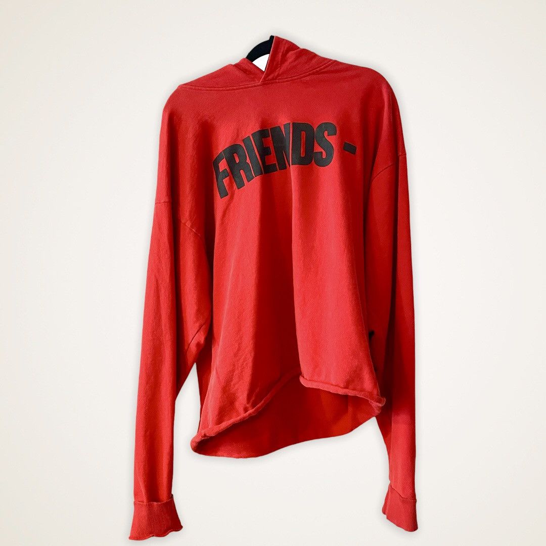 Vlone RARE Red VLONE Friends Hoodie | Grailed