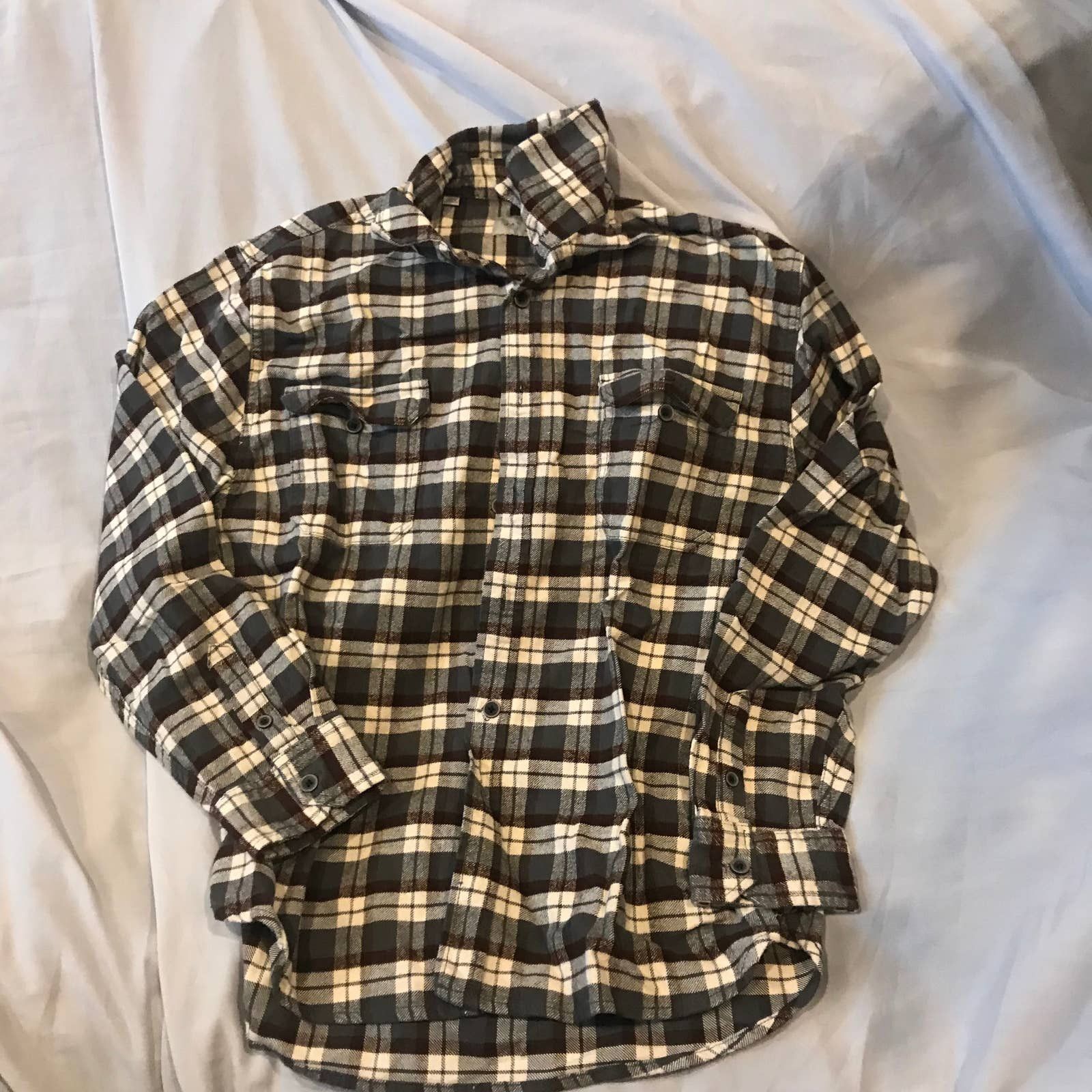 JACHS NY Jachs White Black Burgundy Flannel, Men's XL | Grailed