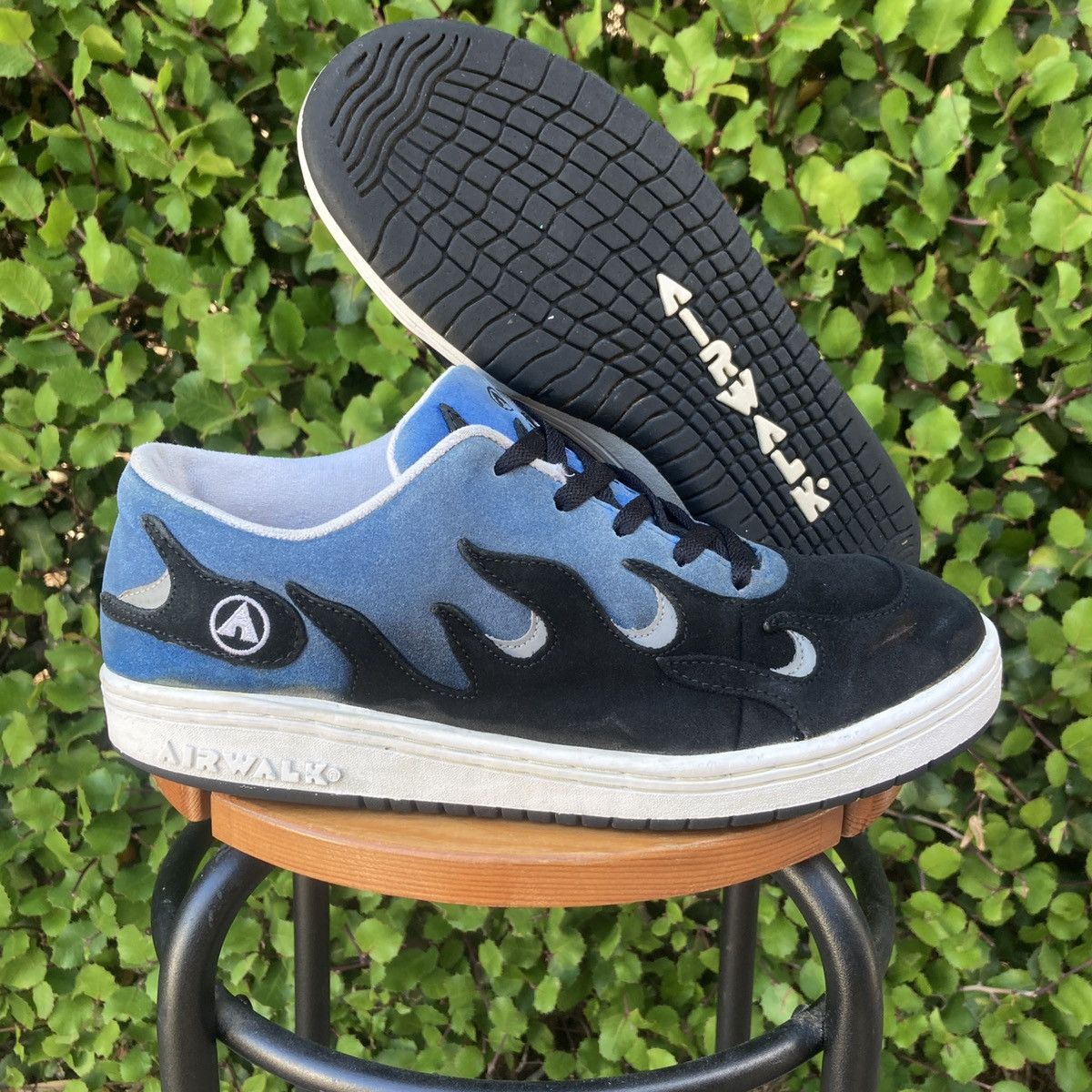Vintage AIRWALK 90s Vintage Fire & Flames Skateboard Skate Shoes 11 ...