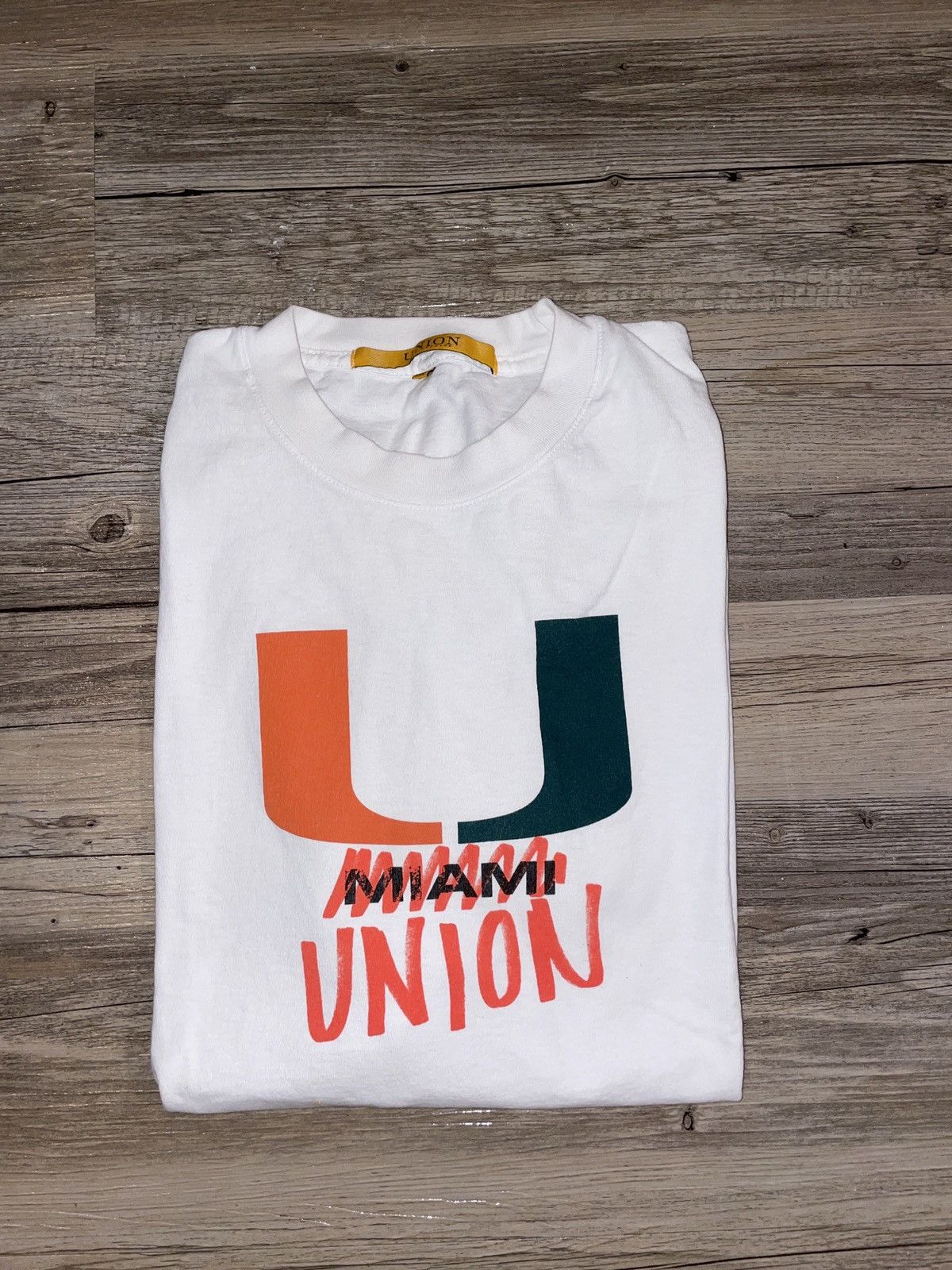 Union La Union Miami Hurricanes 2017 Art Basel Collab Tshirt | Grailed