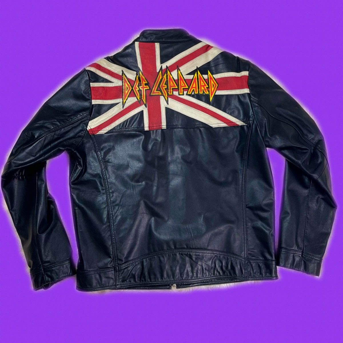 Def Leppard × Vintage × Wilsons Leather 90s Def Leppard Leather Jacket ...