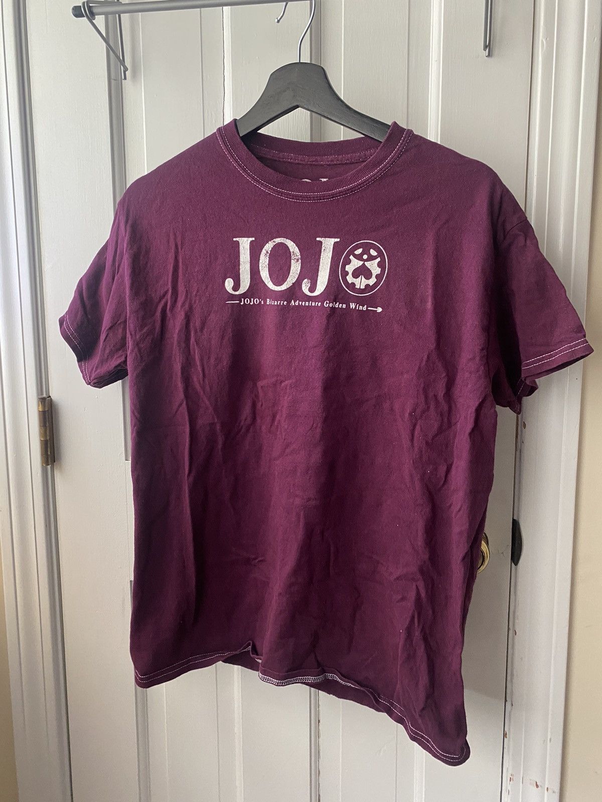 Japanese Brand × Streetwear × Vintage JJBA Golden Wind Burgundy King ...