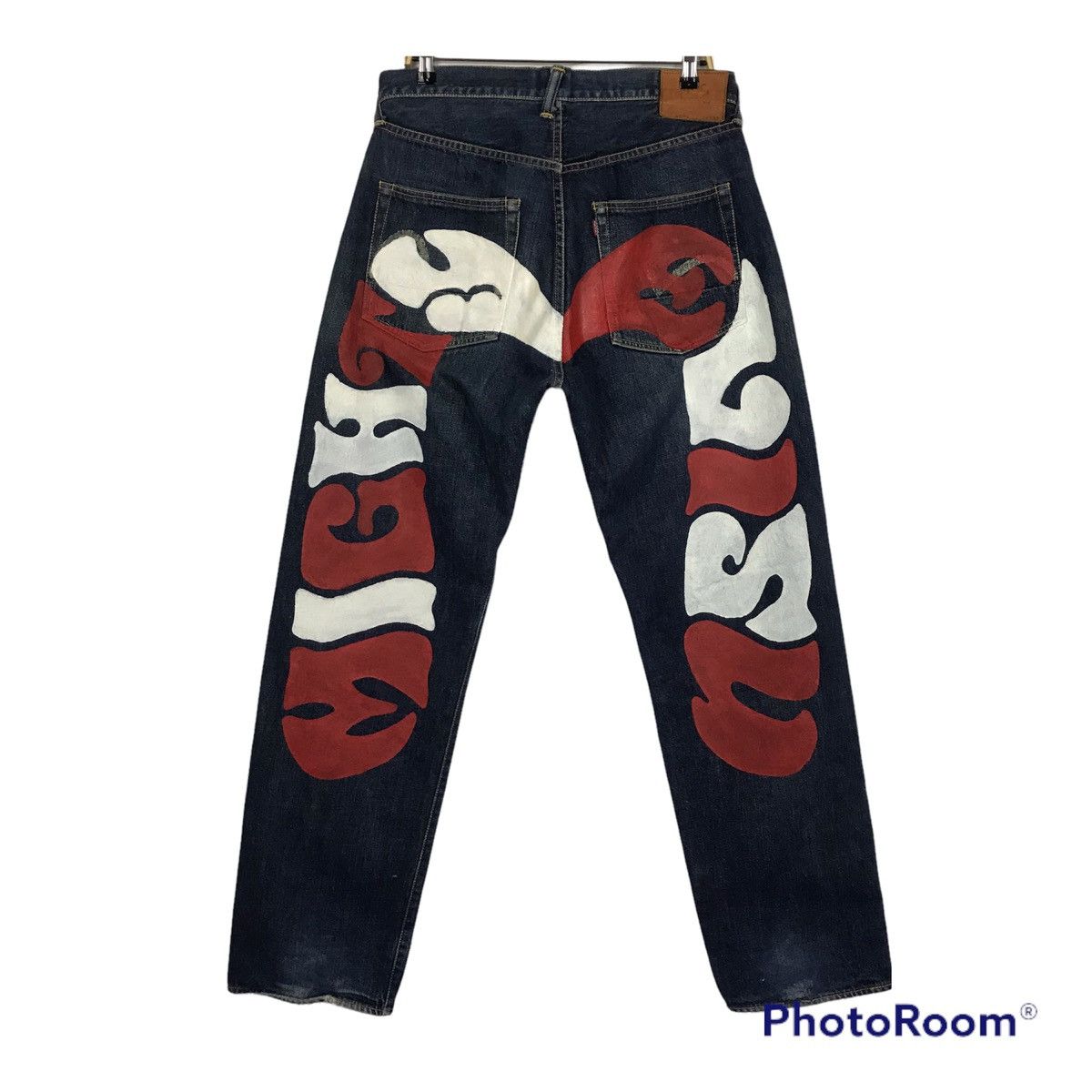 Evisu × Japanese Brand 💣EVISU x Mighty Evisu Custom Art Selvedge Denim ...