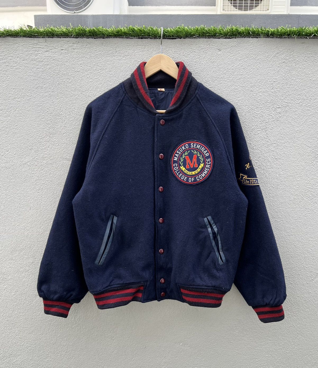 Japanese Brand × Varsity Jacket × Vintage Nihon University College Of ...