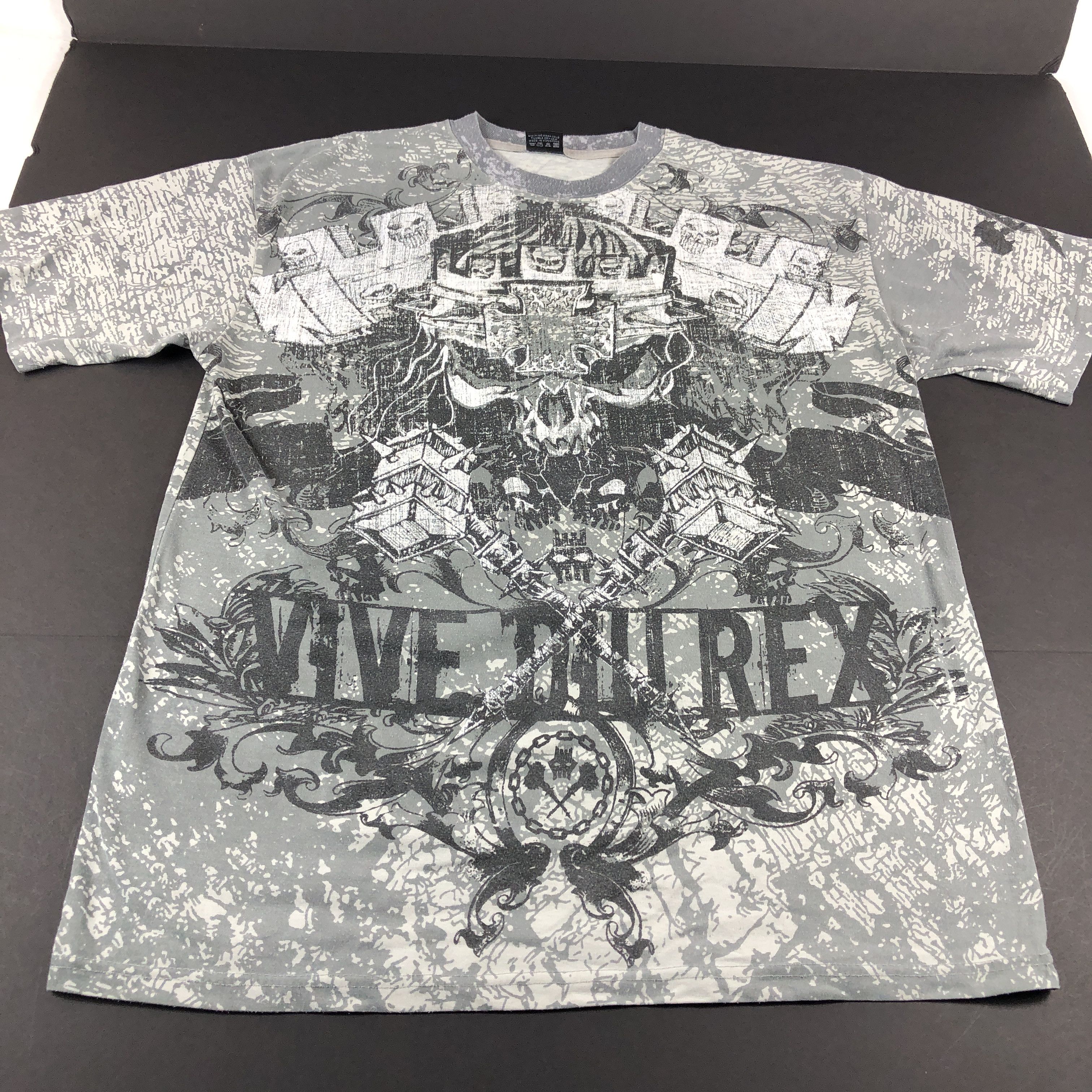 Wwf WWE Triple HHH Large Grey Hammer & Bone All Over Print | Grailed