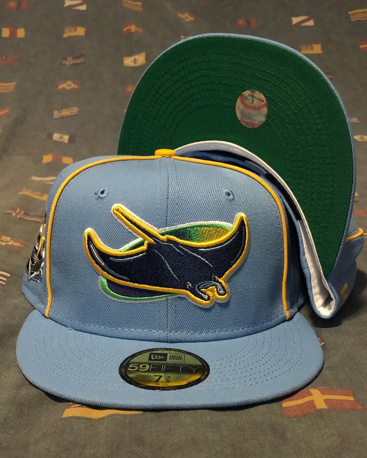 MLB × New Era Lids Hat Drop Powder Blue Pipe Tampa Bay Rays 7 3/8 | Grailed