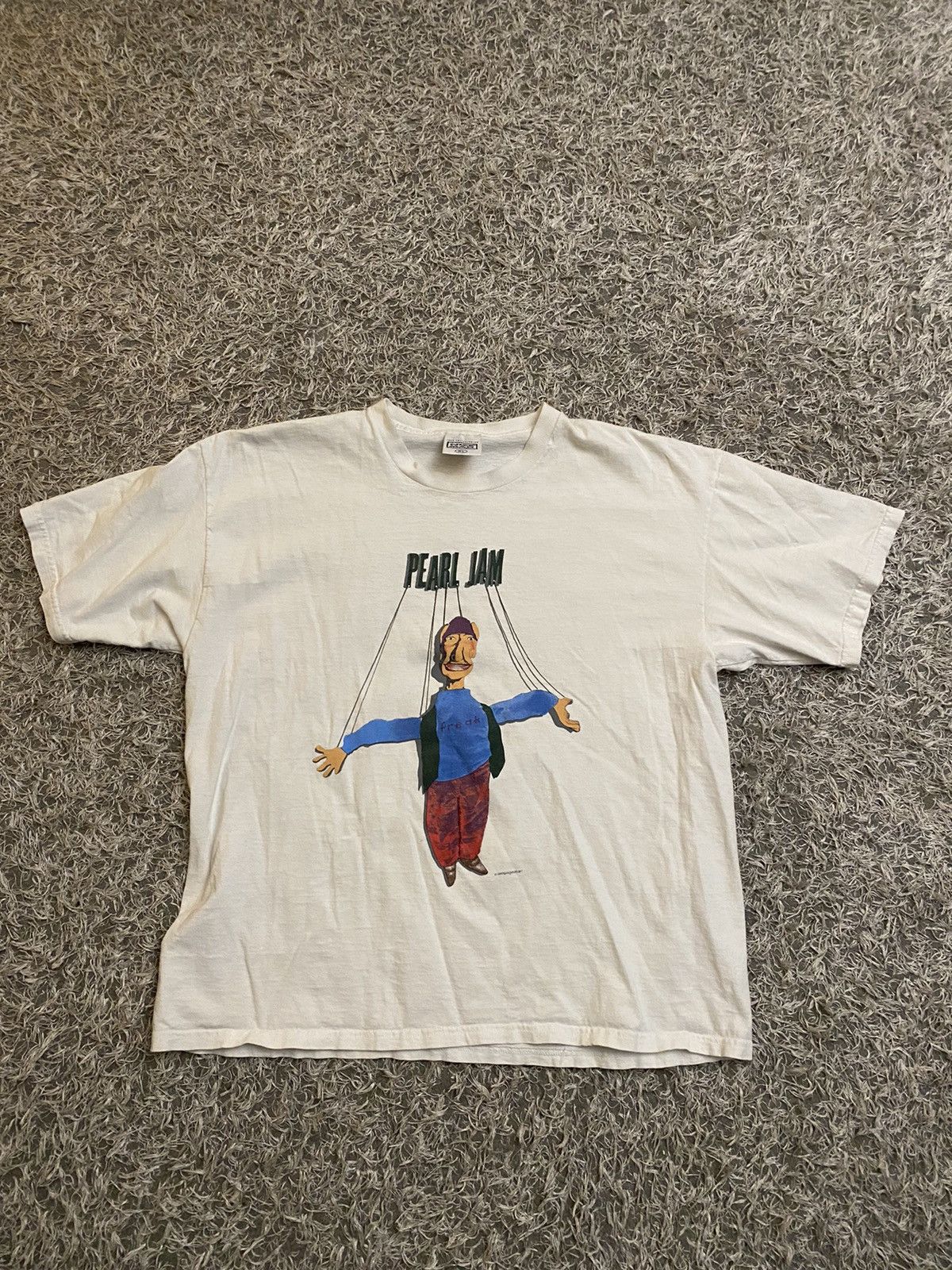Band Tees × Vintage Vintage 1994 Pearl Jam Freak Puppet Band Tour T ...