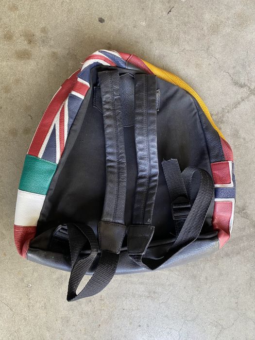 Vintage Vintage 90s Wilsons Leather Flags Of The World Backpack | Grailed
