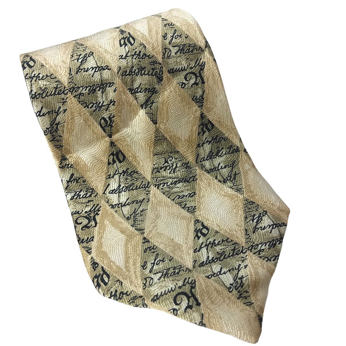 Structure Structure Diamond Calligraphy Writing Art Novelty Silk Tie ...