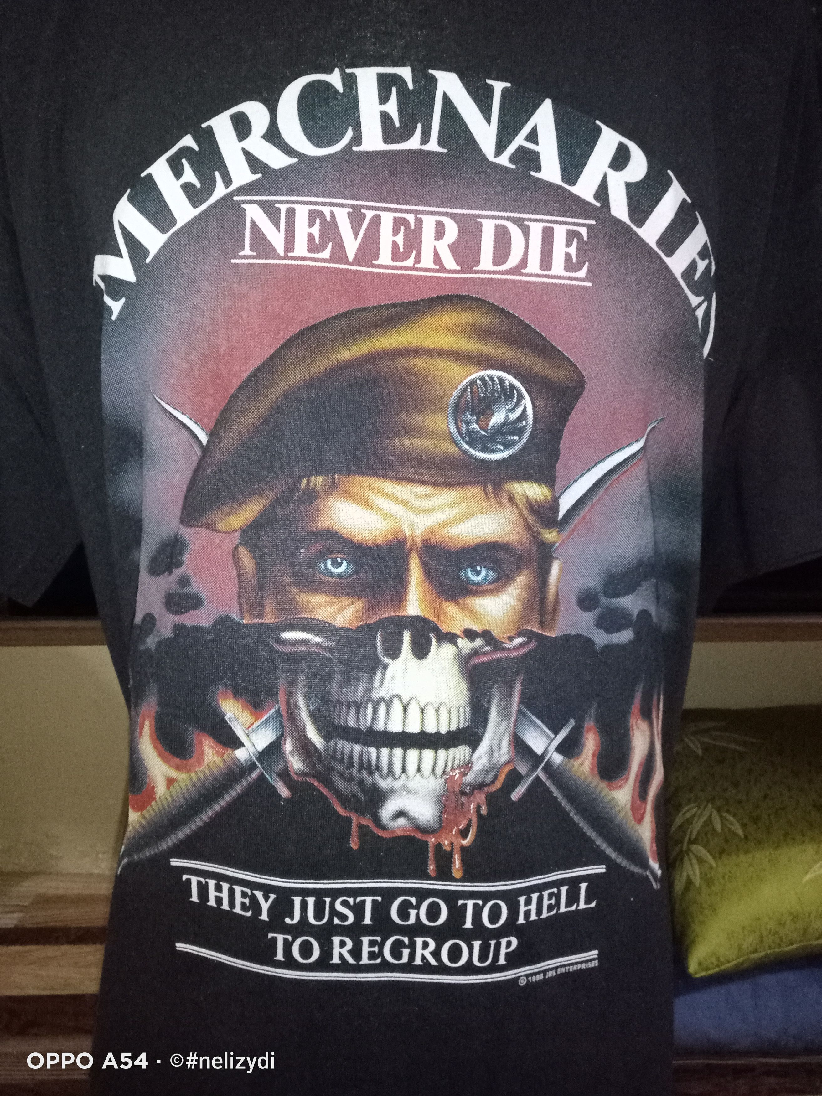 Vintage Vintage JRS ENTERPRISES Tshirt..MERCENARIES NEVER DIE | Grailed