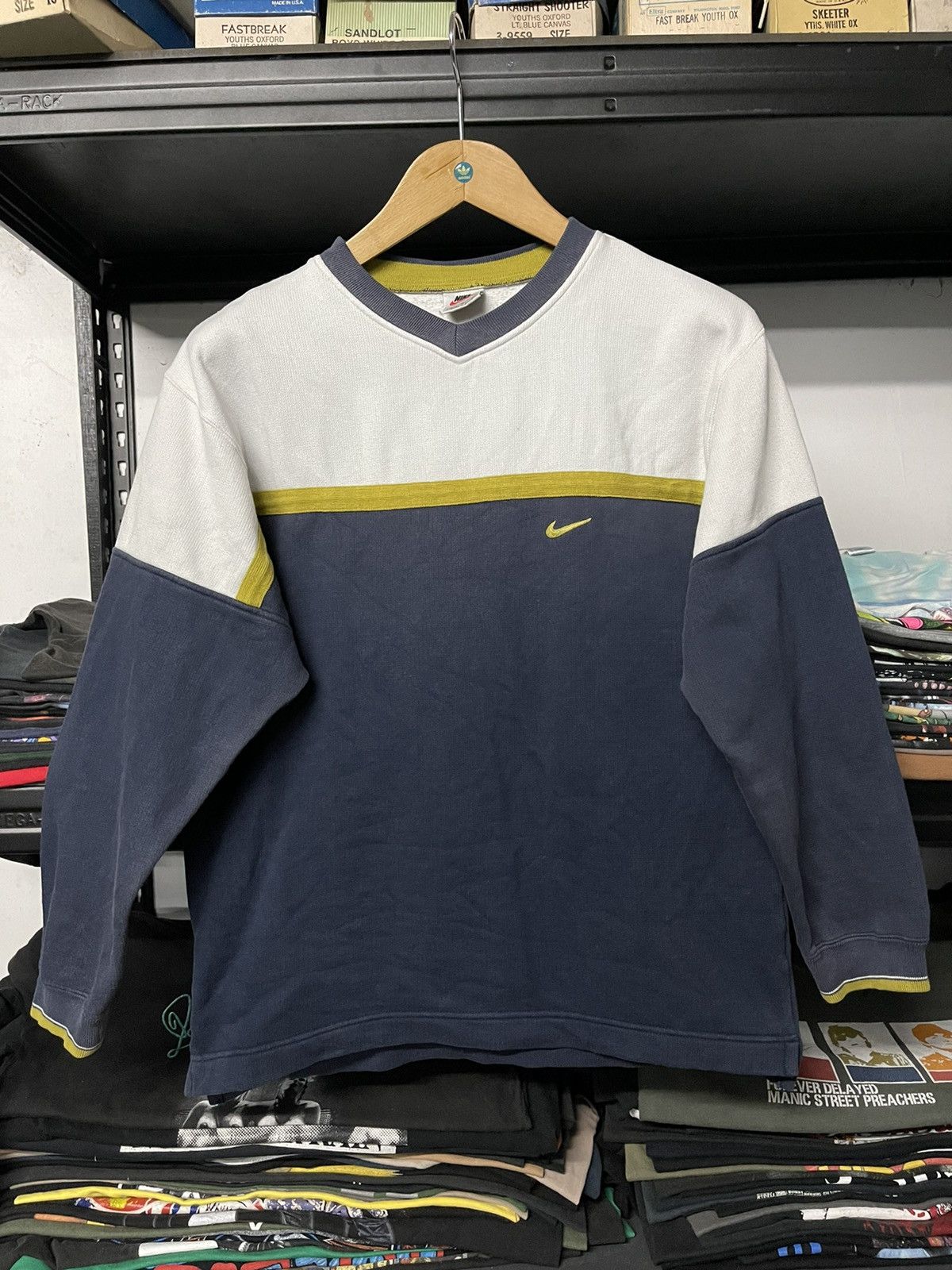 Nike Vintage Nike Red Tag Embroidery Logo Faded Sweater | Grailed