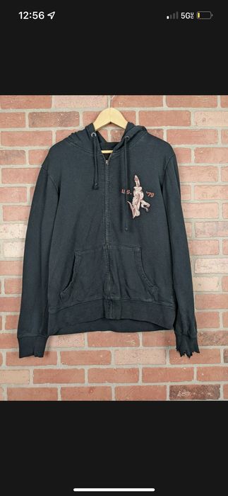 Ed Hardy Rare early production Ed hardy hoodie rhinestone patches | Grailed