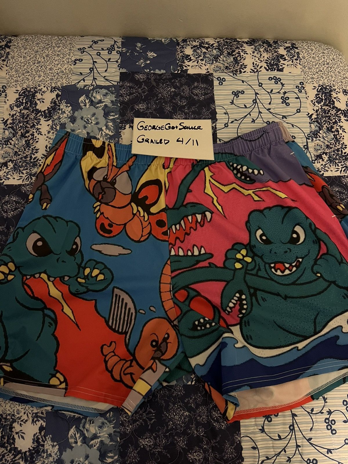 Vintage Kikillo baby Godzilla shorts (size XXL) | Grailed