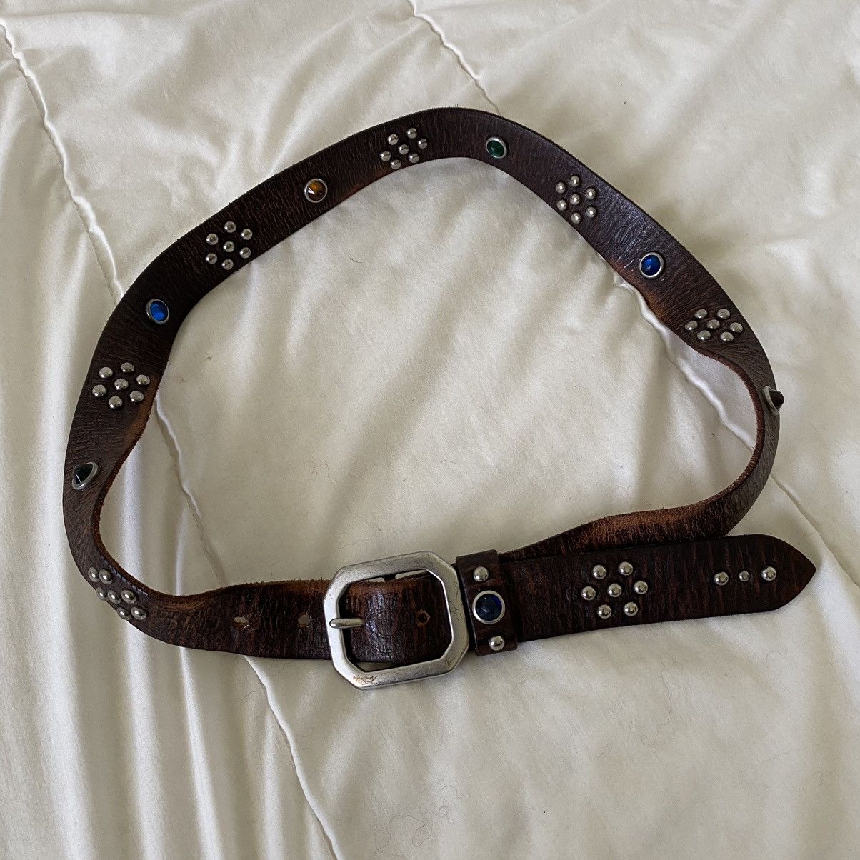 RRL Ralph Lauren Rasco Studded Leather Belt | Grailed