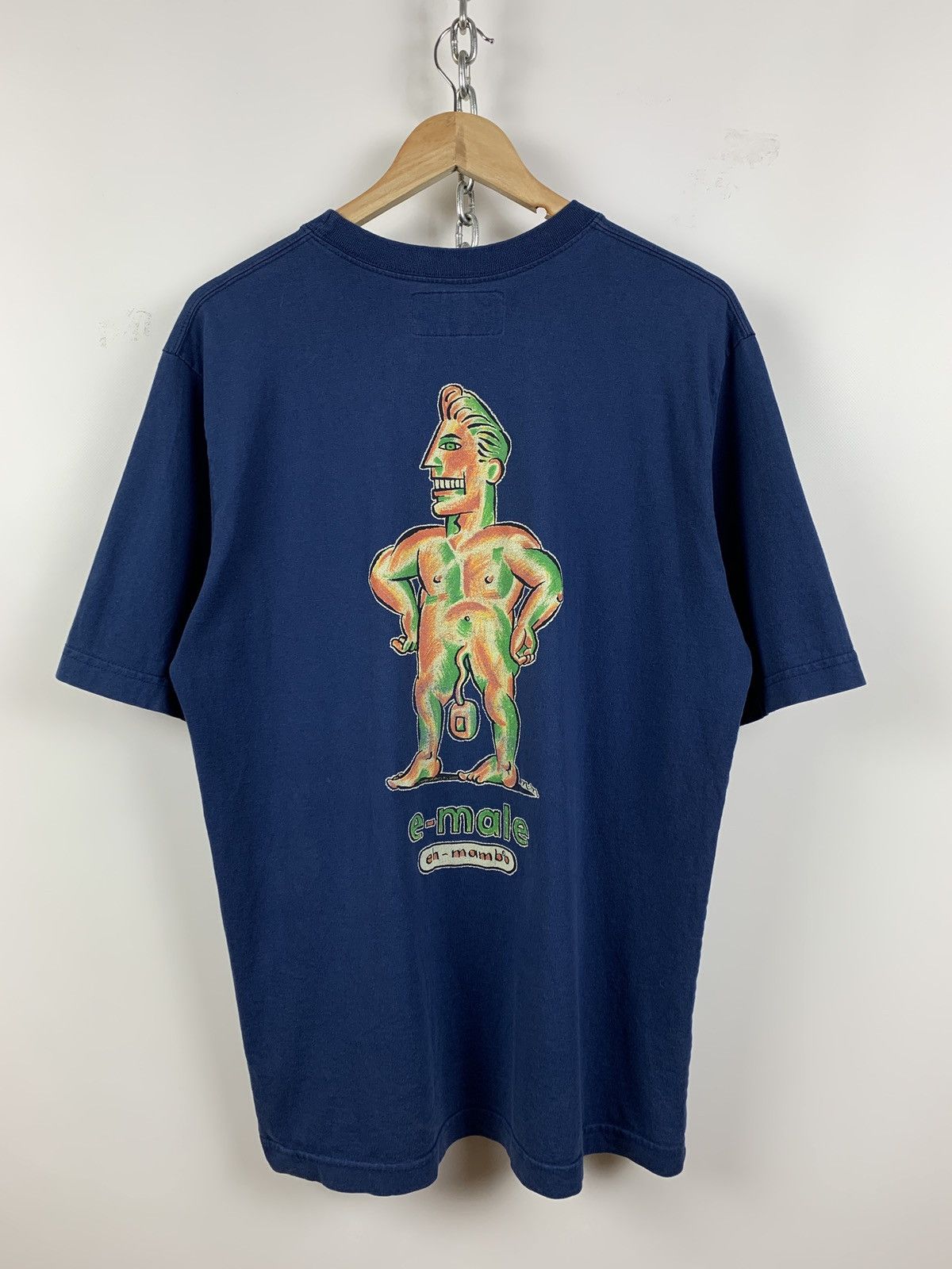 Mambo × Streetwear × Vintage 1998 Vintage Mambo E-Male Navy Blue T ...