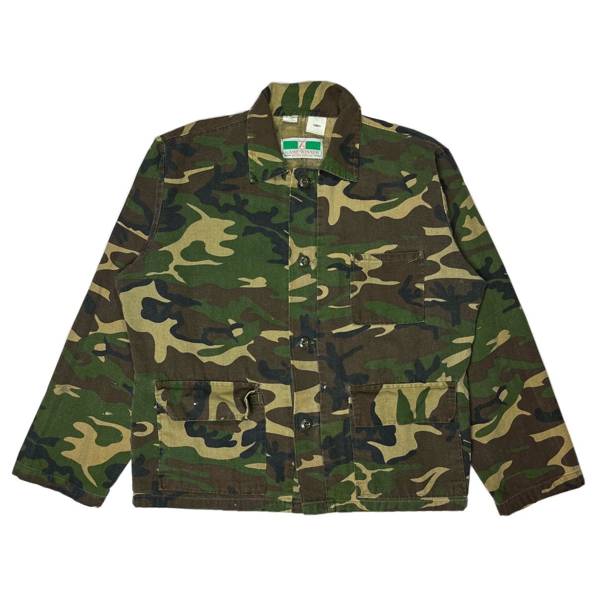 Camo × Vintage Vtg 70s Game Winner Hunting Camo Multi Pocket Chore ...