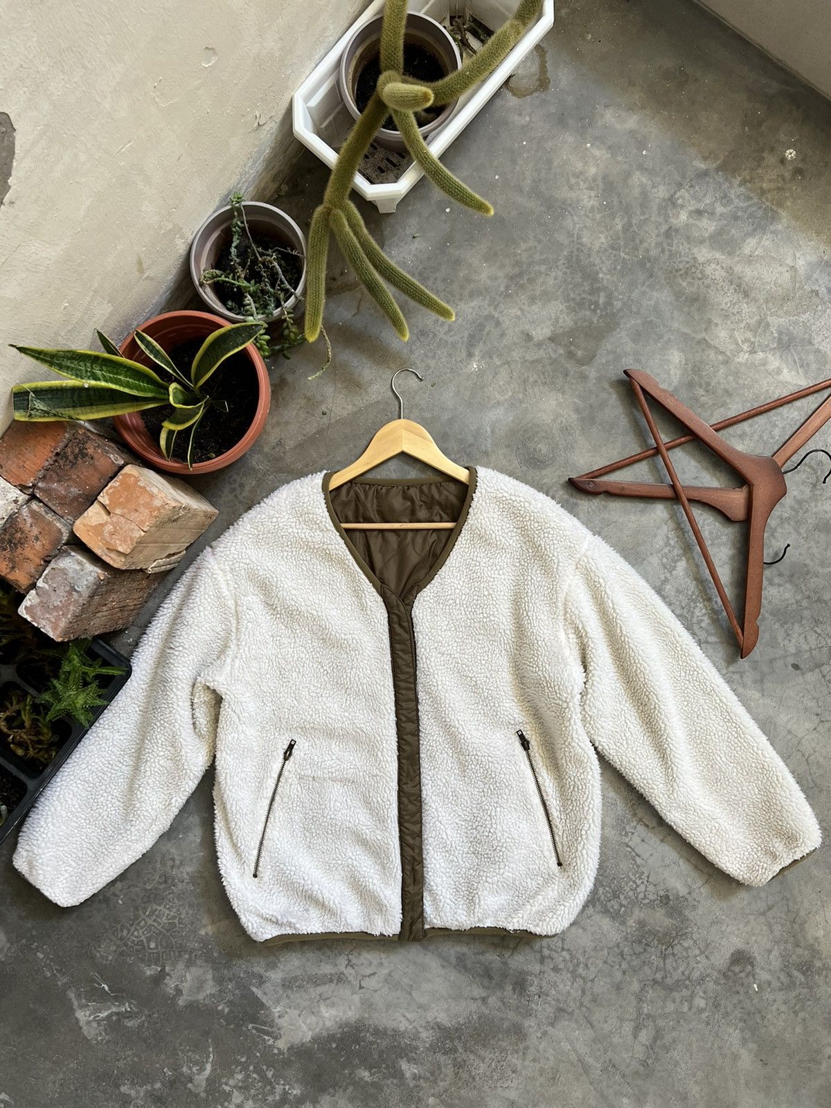 Vintage VTG💫 W Closet Deep Pile Sherpa Riversible Snap Button Jacket ...