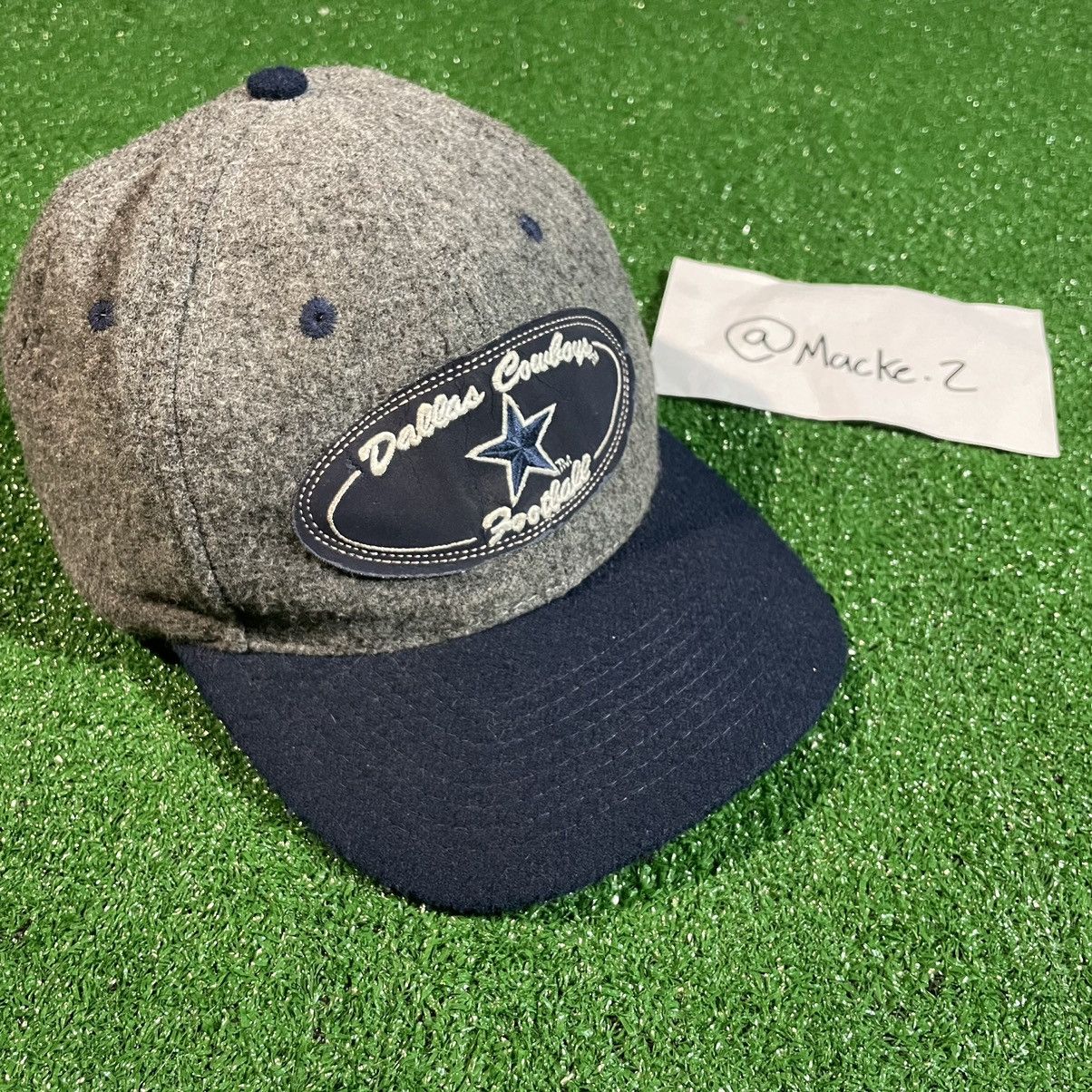 Vintage Dallas Cowboys Script Wool Cap Leather Strap | Grailed