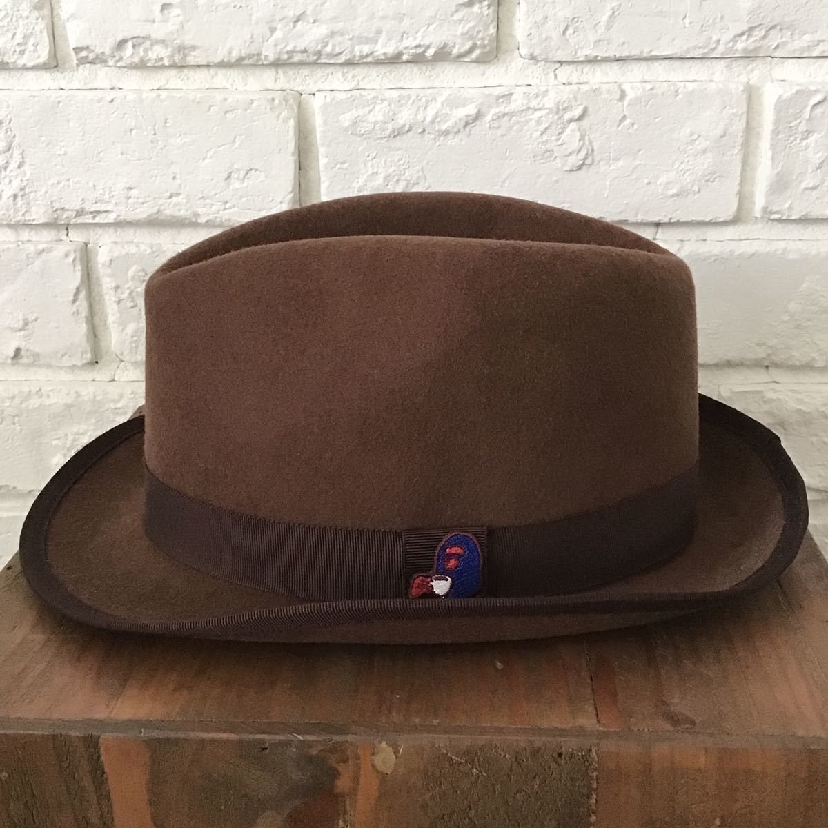 Bape BAPE CAFE logo hat brown ape head | Grailed
