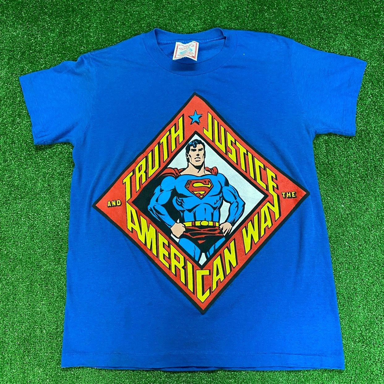 DC Comics × Vintage × Warner Bros 80s Krypton Clothing Co. Superman Tee ...