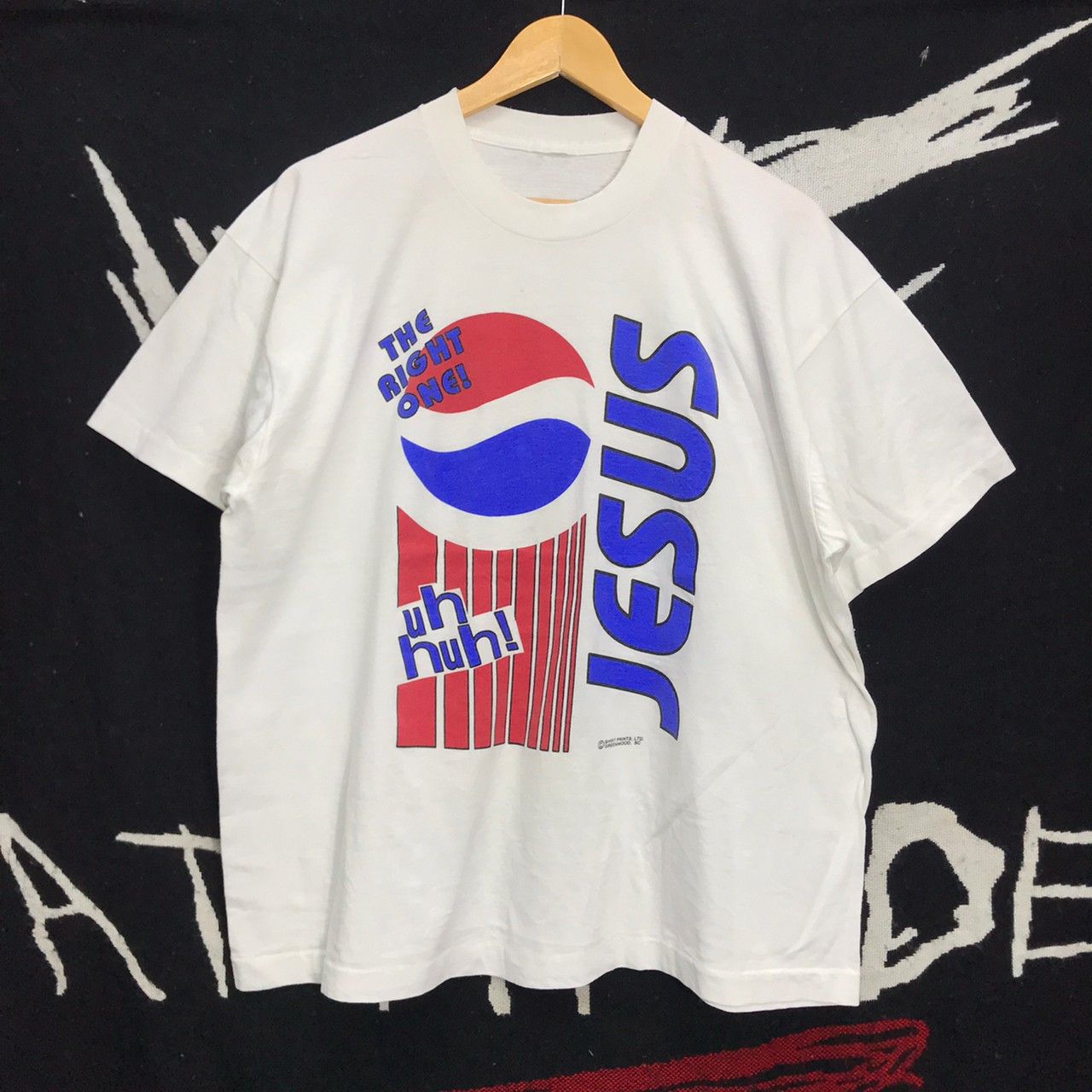 Vintage JESUS The Right One Vintage 90s Pepsi Cola Parody Shirt | Grailed