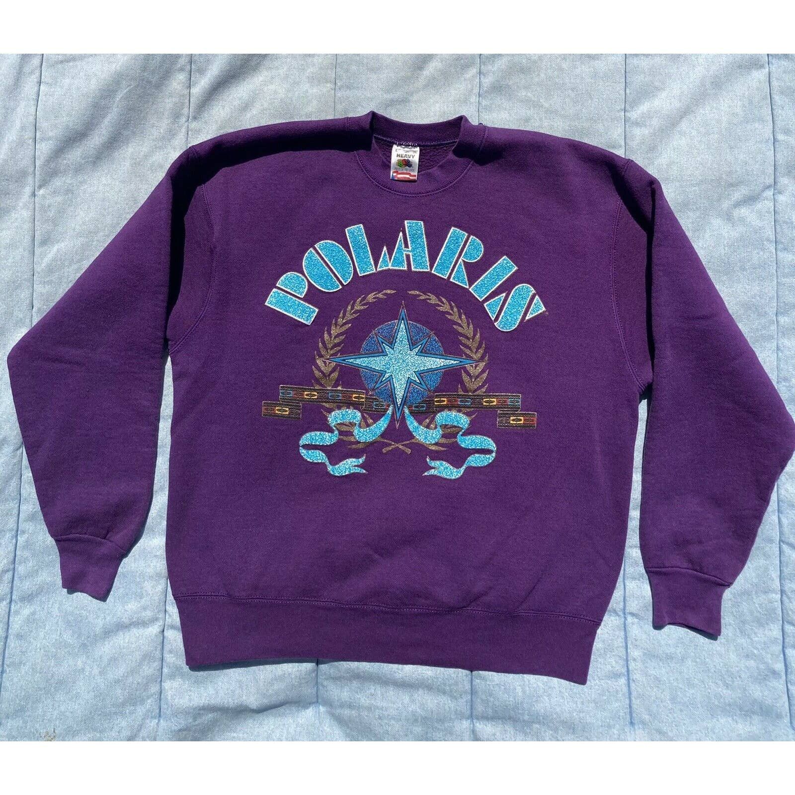 Vintage Vintage 90s Polaris Purple Puff Print Crewneck Sweatshirt | Grailed