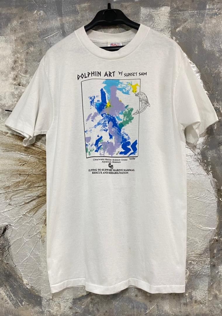 Vintage Vintage Dolphin Art By Sunset Sam Single Stitch Tshirt | Grailed