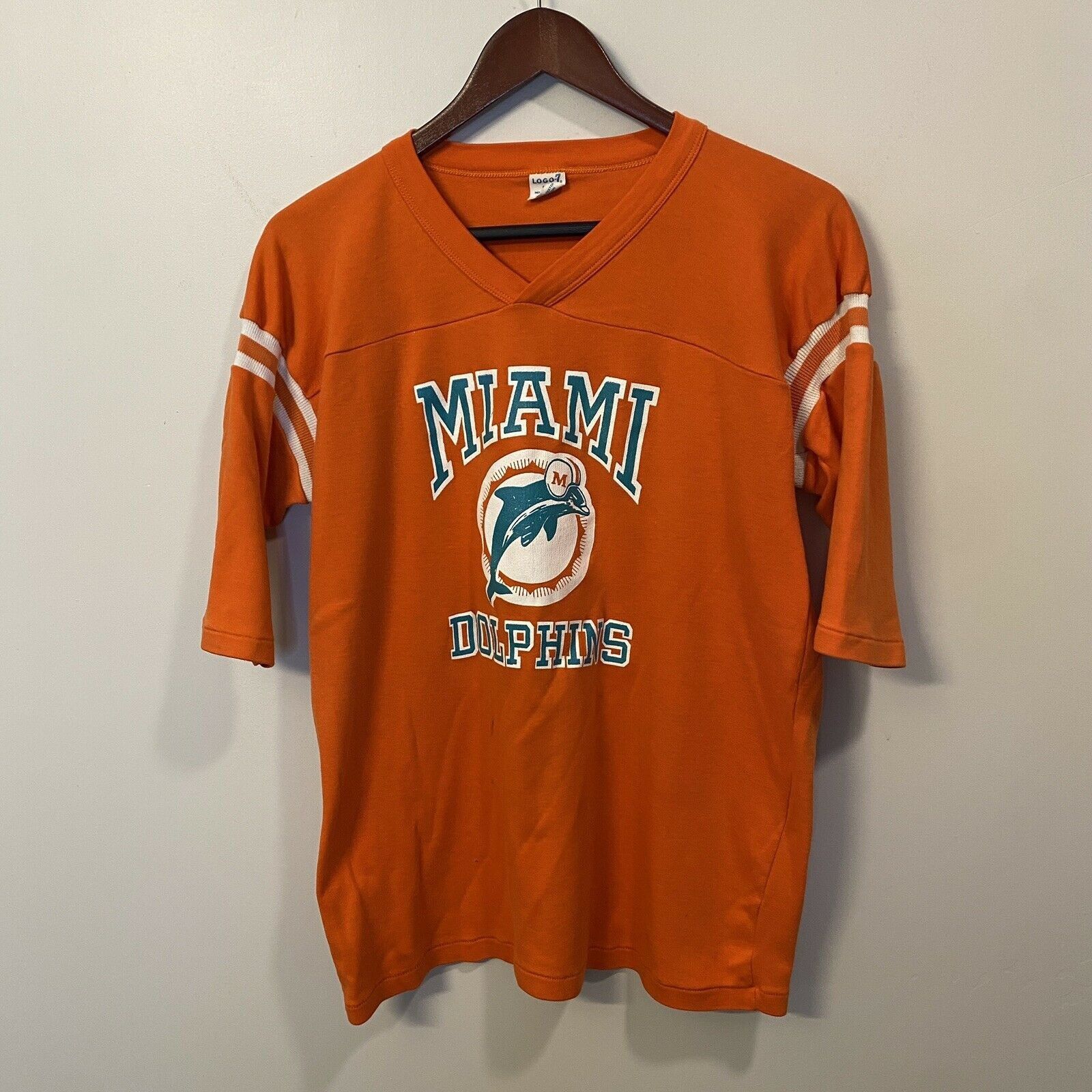 Vintage Vintage 80s Logo 7 Miami Dolphins T-Shirt XL VTG USA | Grailed
