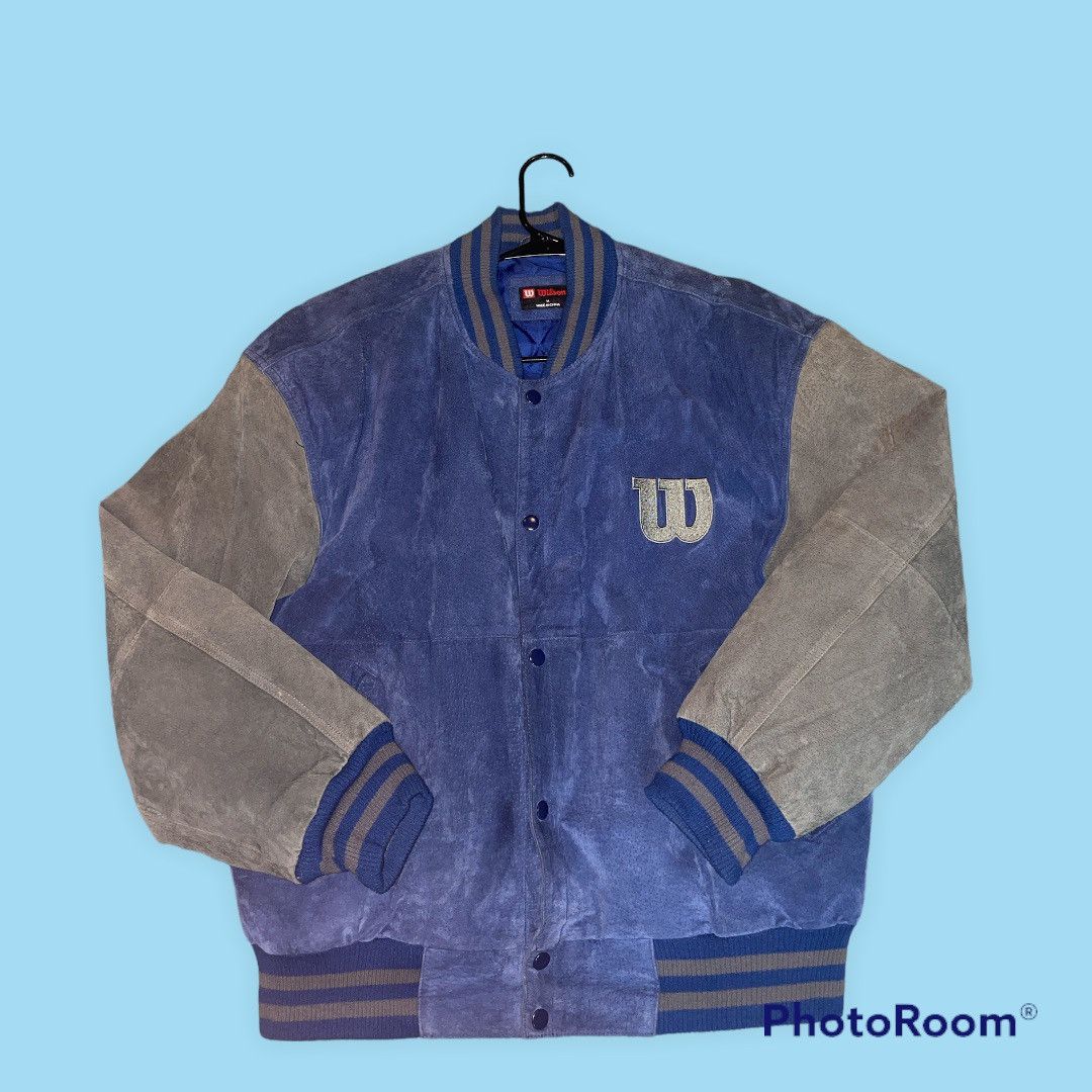 Wilson Athletics Wilson vintage 90s varsity pig suede jacket | Grailed