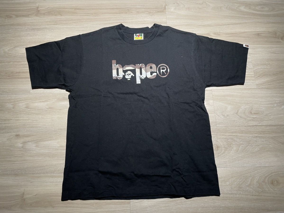 Bape Bape Text Logo Tee | Grailed