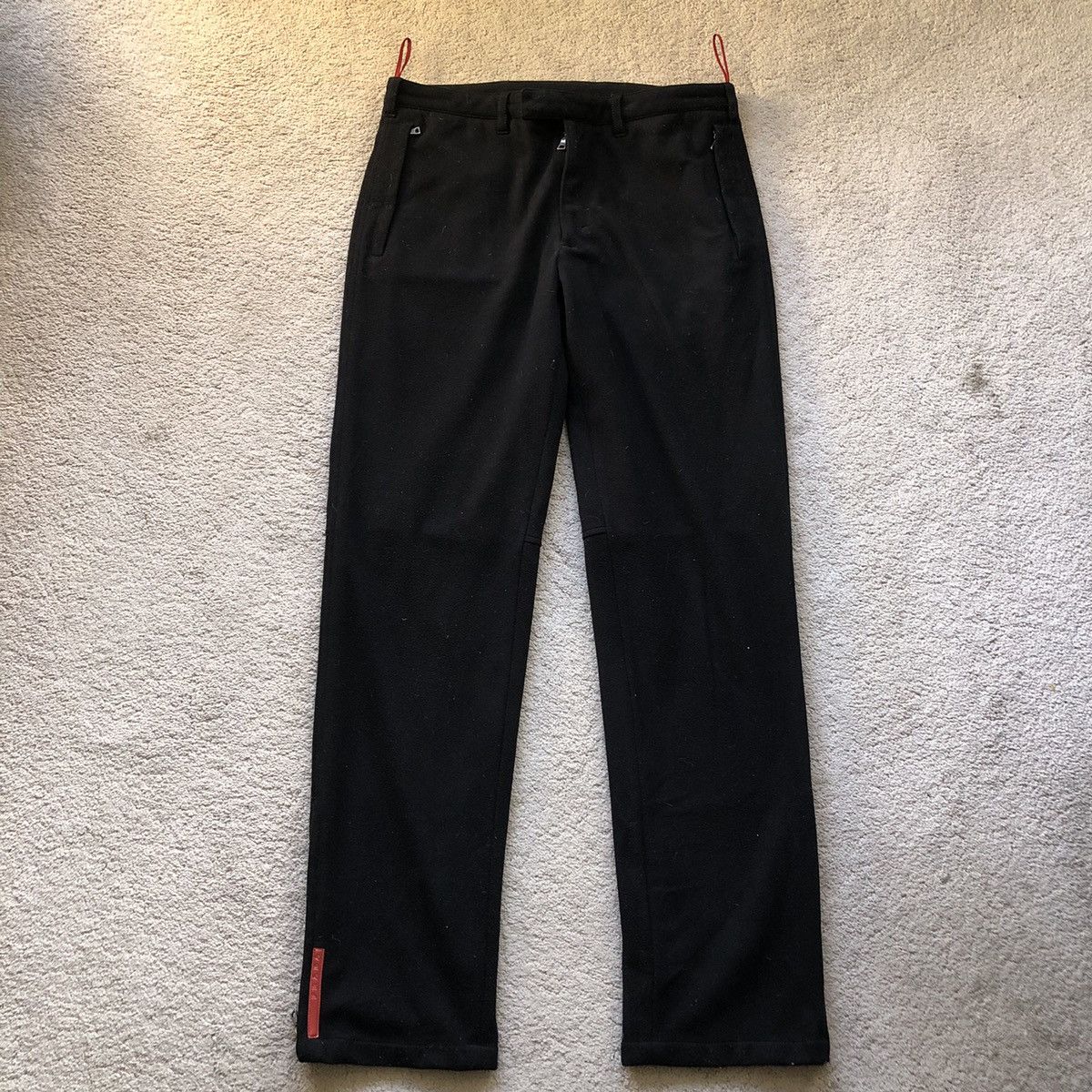 Prada Vintage Prada Red Tab Trousers | Grailed