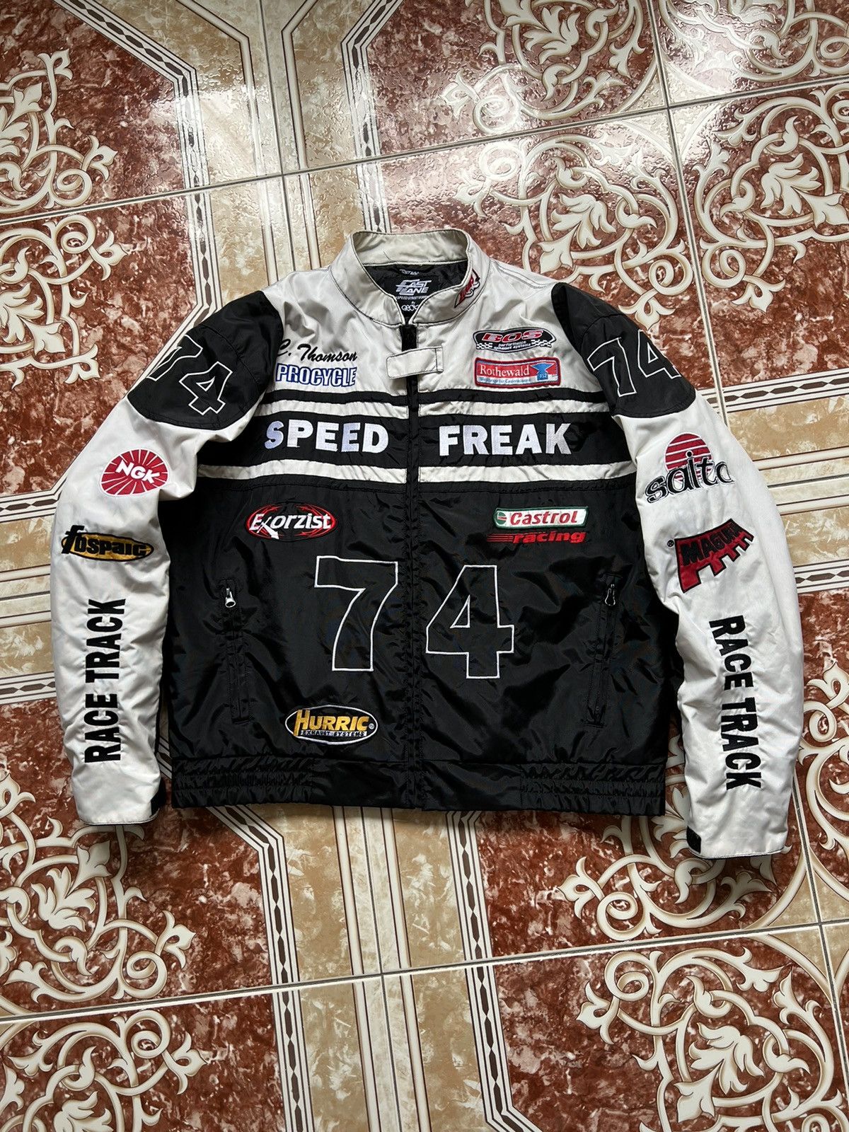 Streetwear × Vintage Vintage SPPED FREAK racing jacket (L) | Grailed