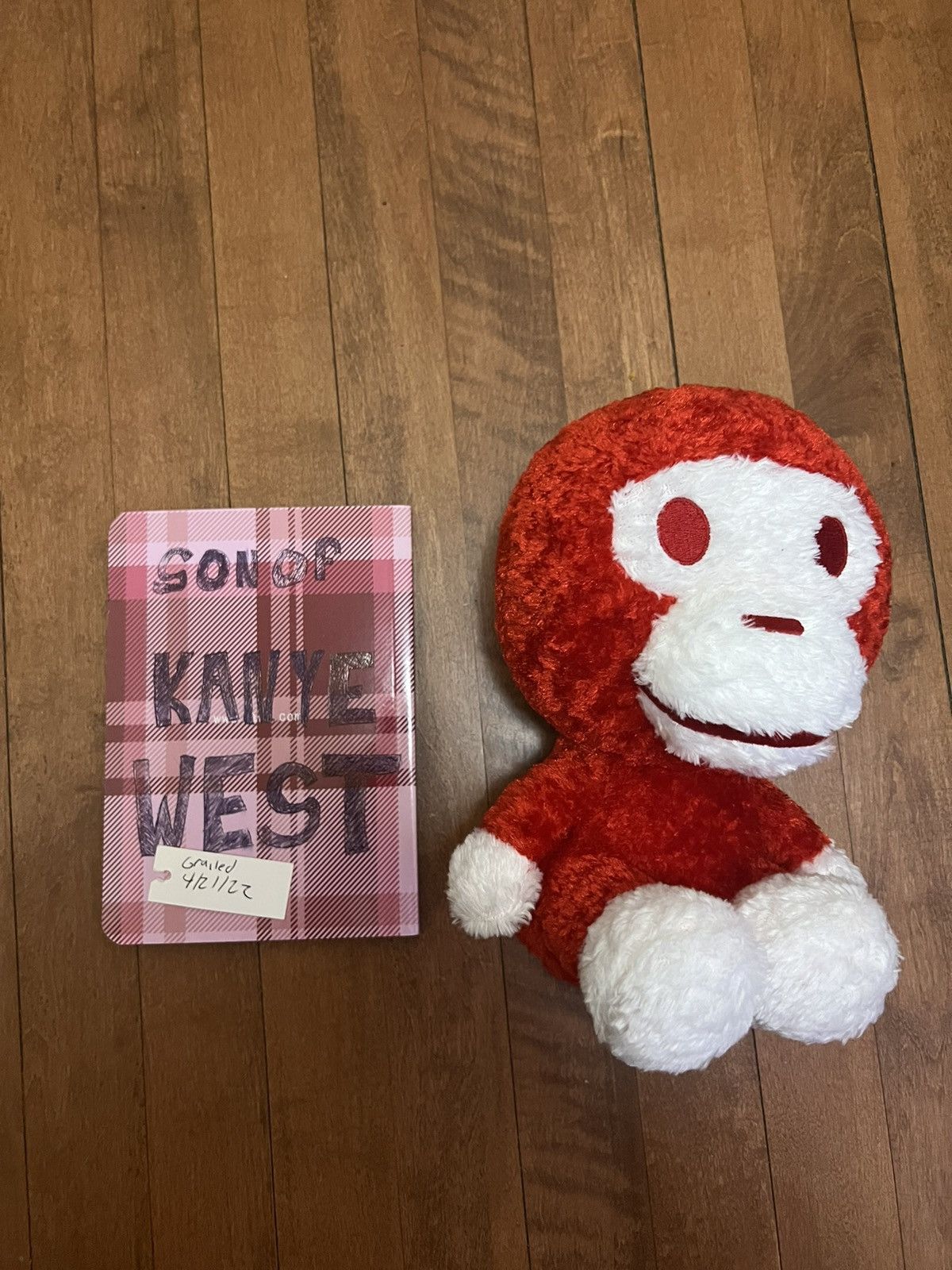 Bape Red White Baby Milo Bape plush 8” | Grailed