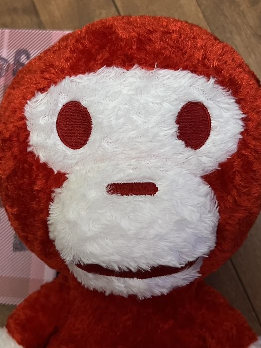 Bape Red White Baby Milo Bape plush 8” | Grailed