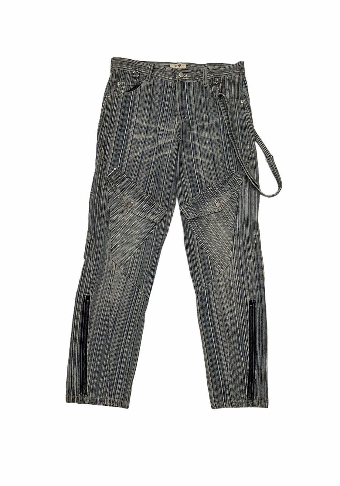Japanese Brand Japanese Bethplace Suspander Bondage Stripe Denim | Grailed