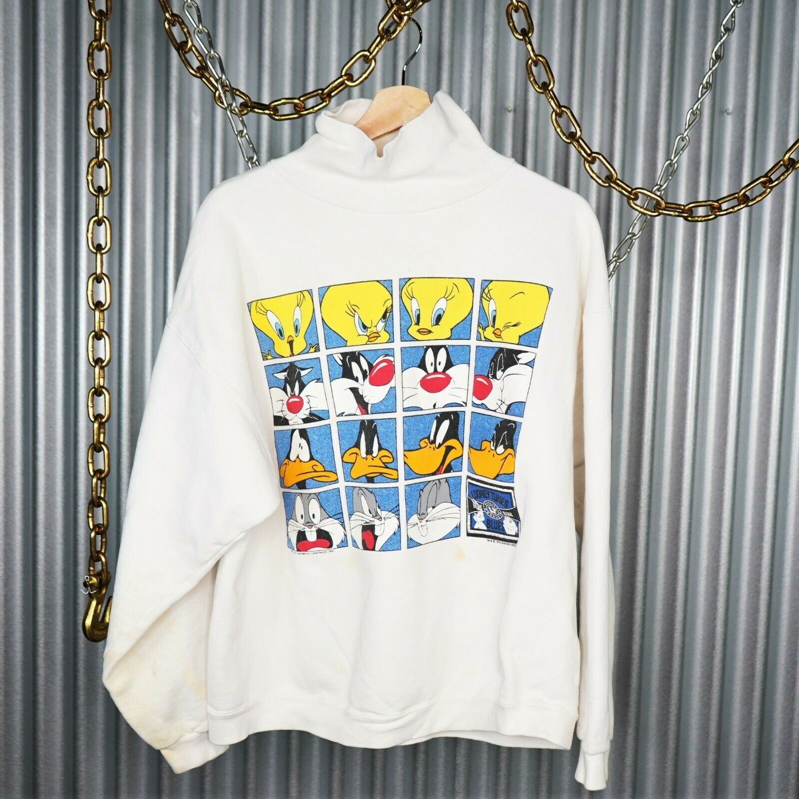 Vintage M326 Vintage Looney Tunes Tweety Bird Pullover Sweatshirt | Grailed