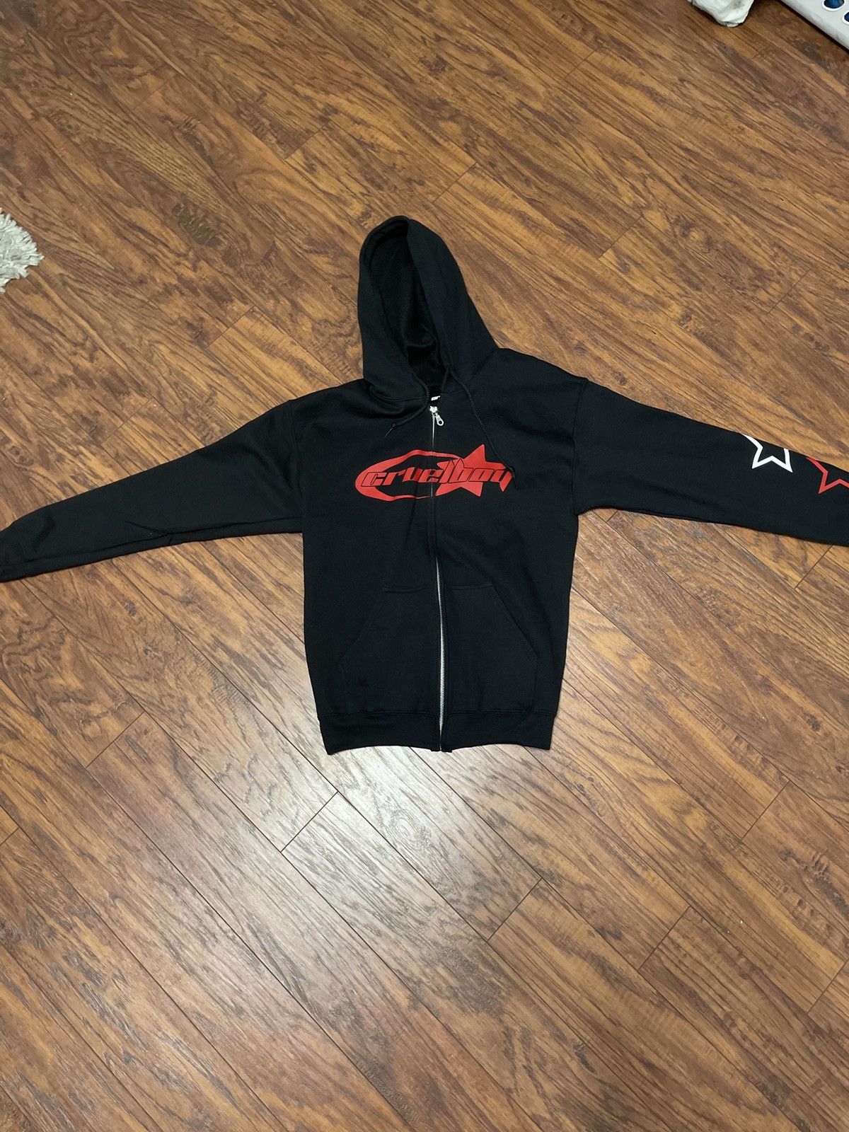 Designer cruelboy logo hoodie with stars on both sleeves | Grailed